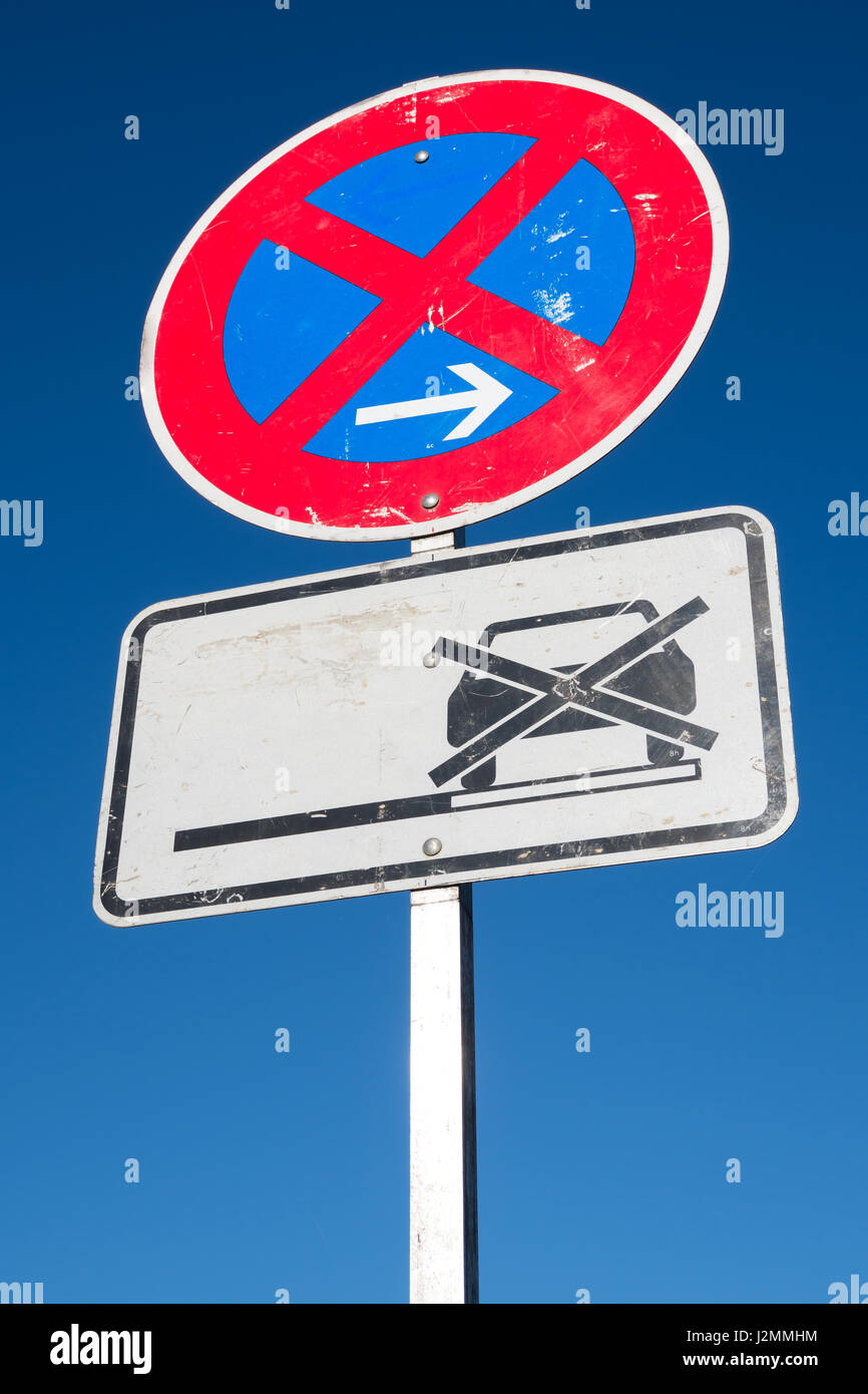No Stopping Road Sign