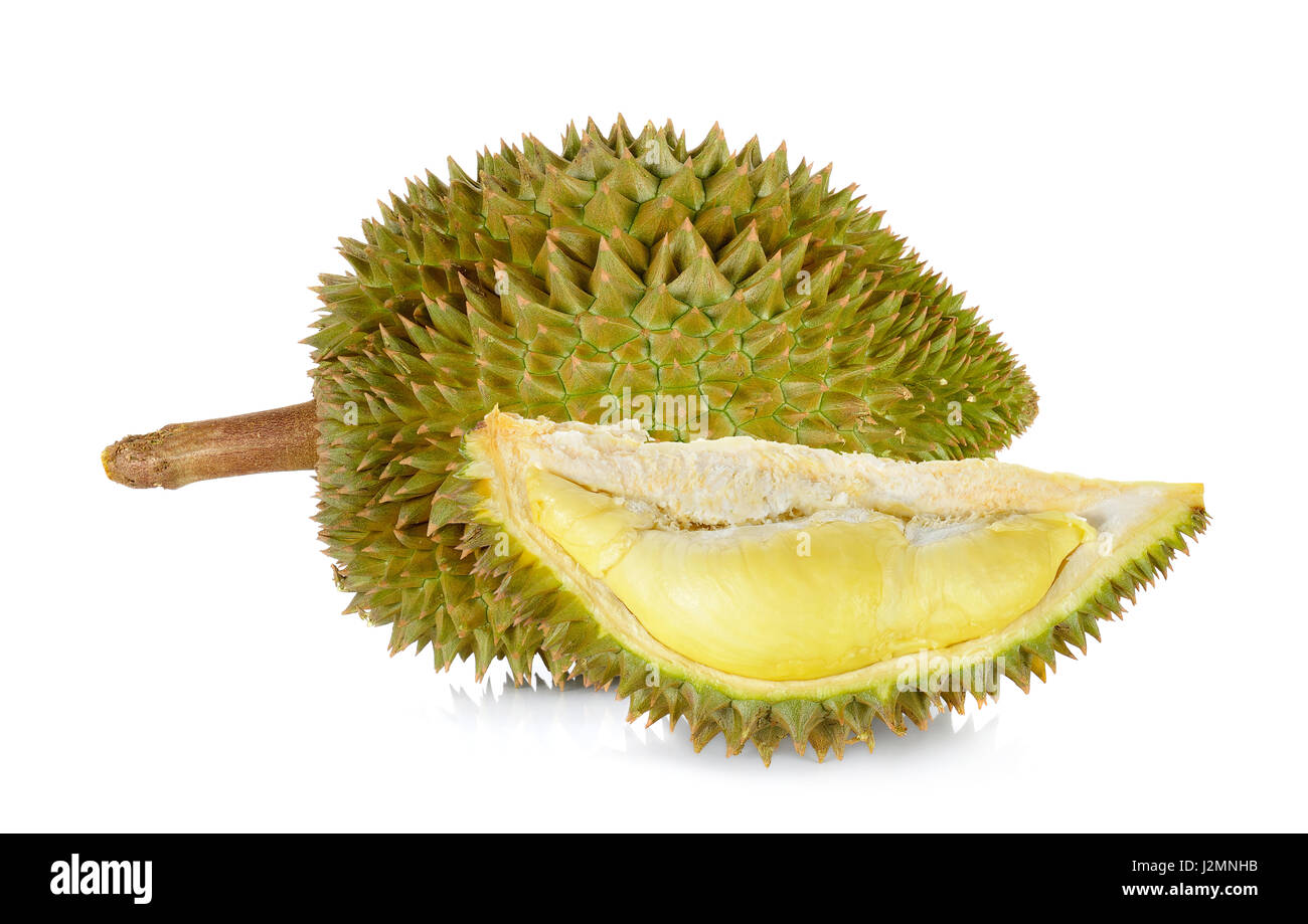 Durian isolated on the white background Stock Photo - Alamy