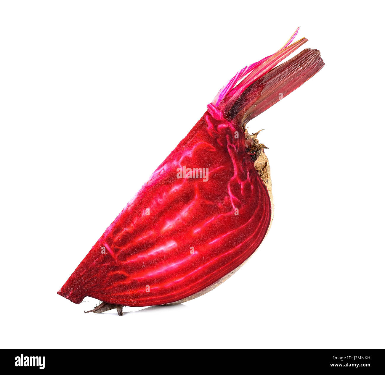Slice of beetroot isolated on white background Stock Photo - Alamy
