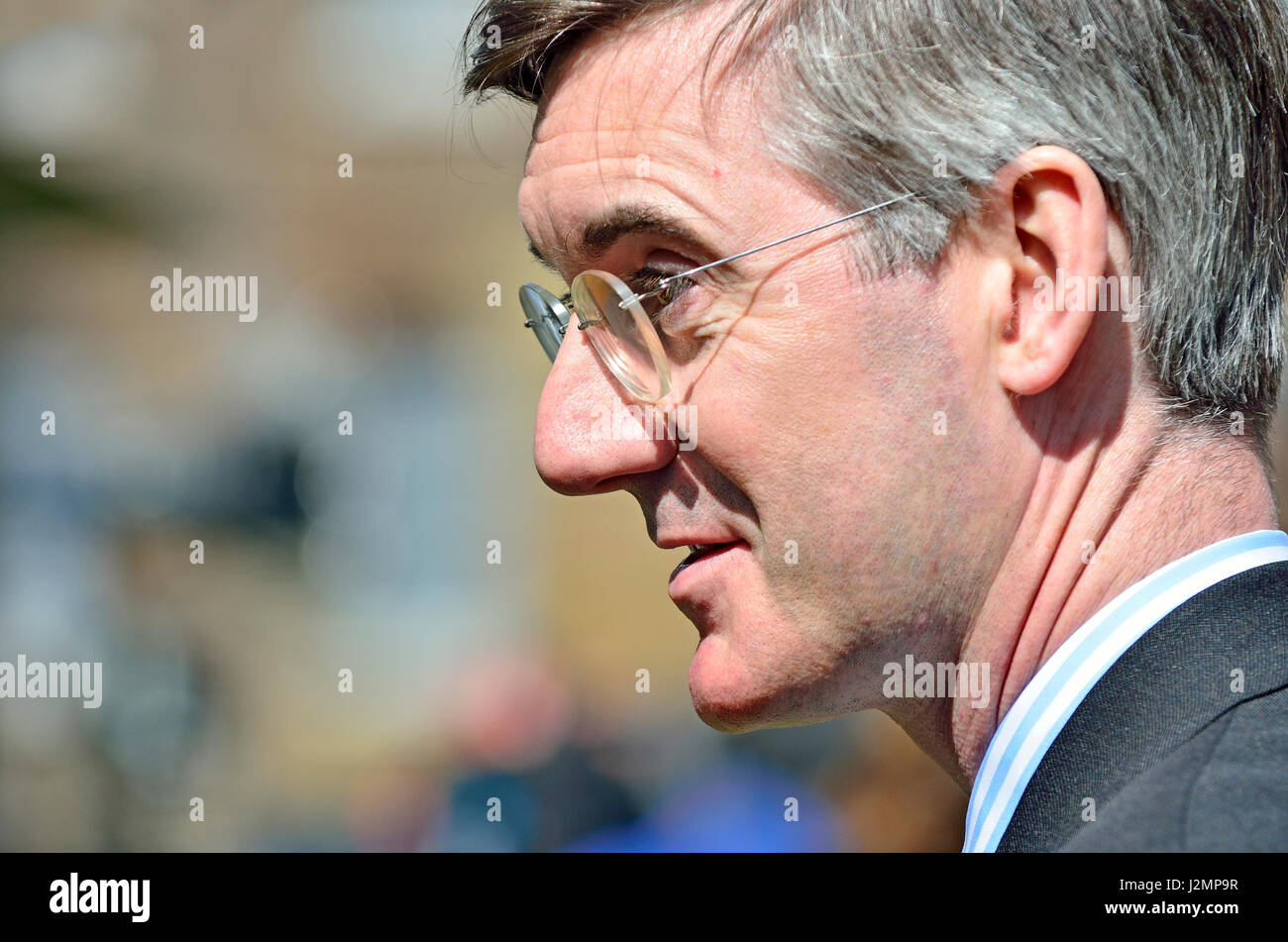 Jacob Rees-Mogg MP (Con: North East Somerset) on College Green ...