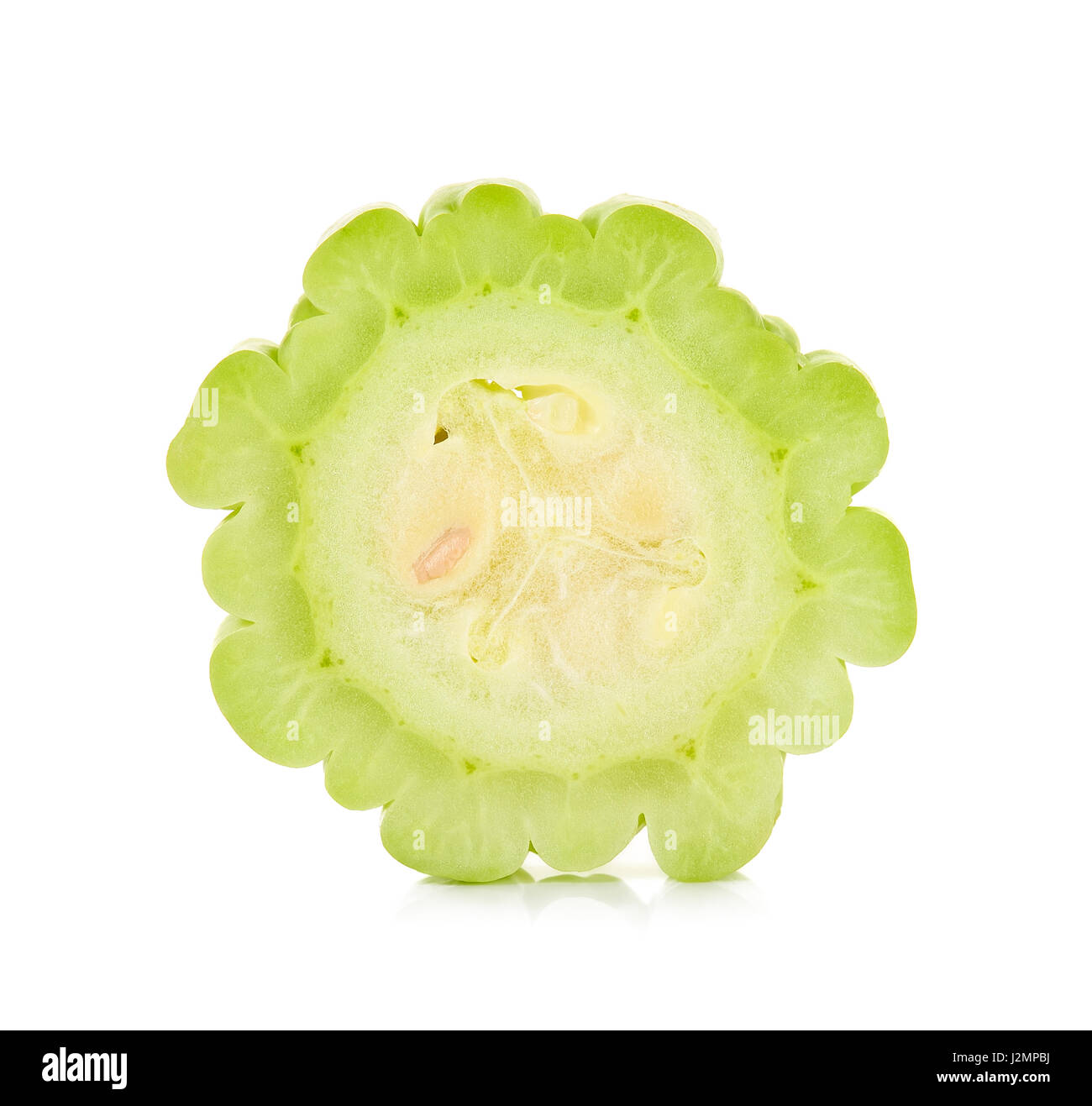 Half slice gourd isolated on the white background Stock Photo - Alamy