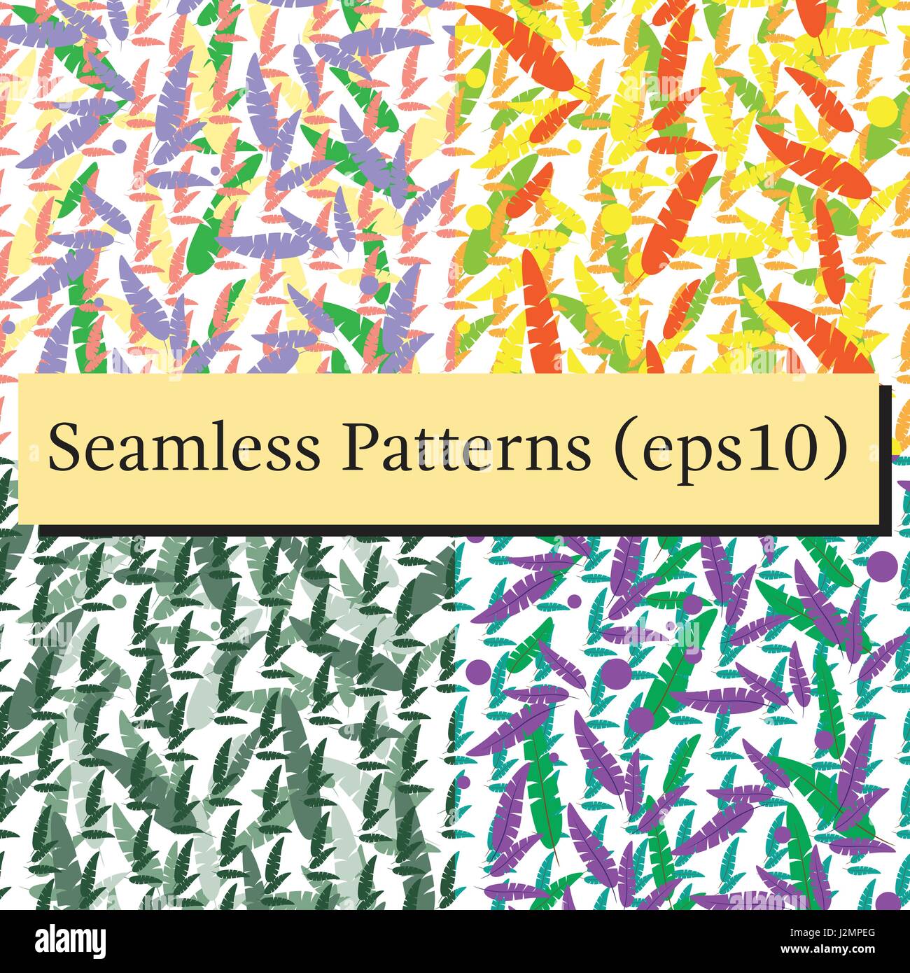 Seamless pattern background with autumn leaves on white. Vector ...