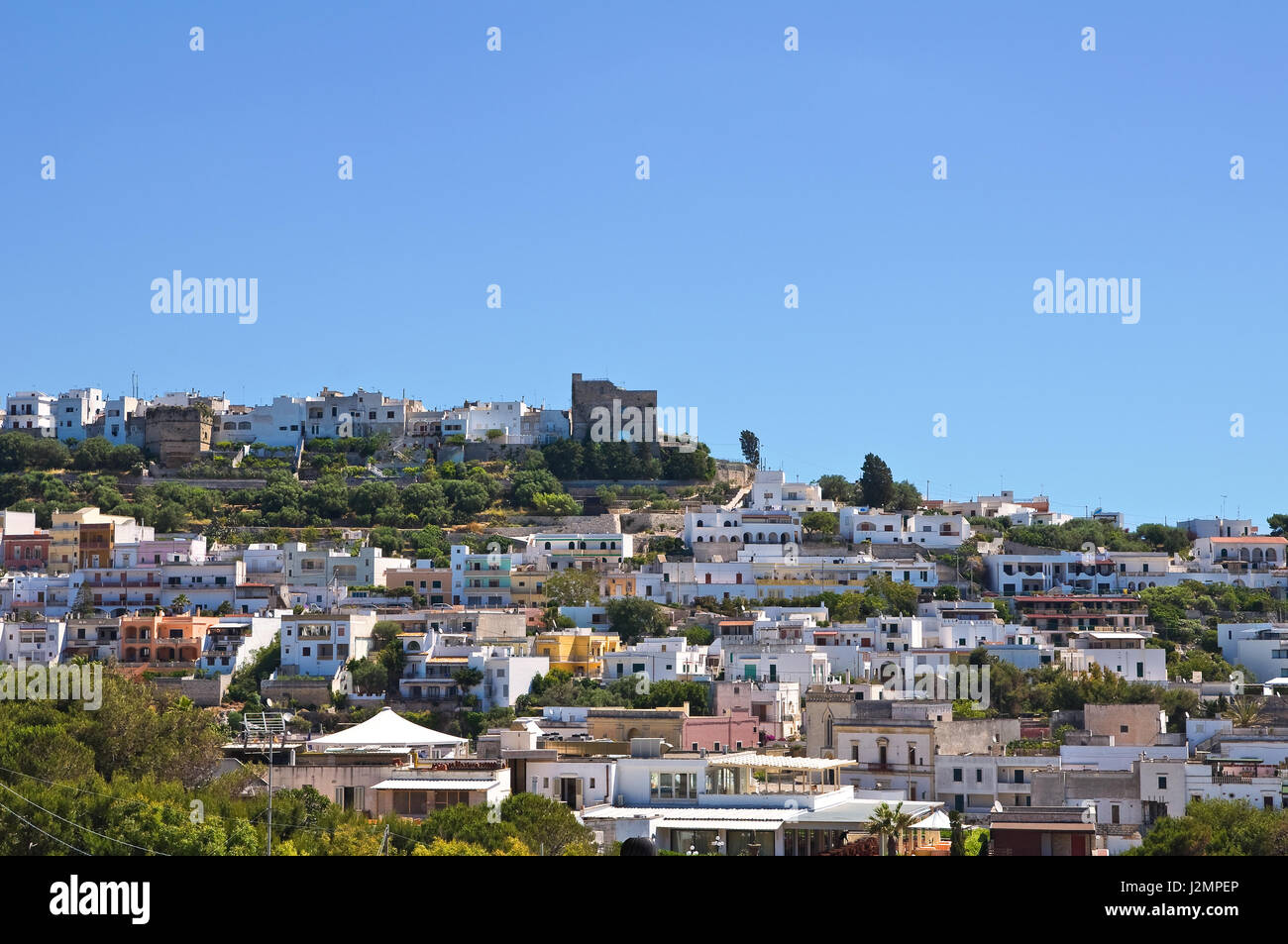 Panoramic view of Castro. Puglia. Italy Stock Photo - Alamy