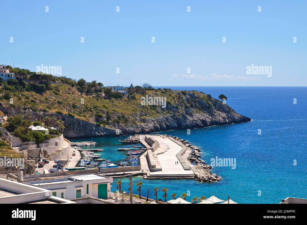 Panoramic view of Castro. Puglia. Italy Stock Photo - Alamy