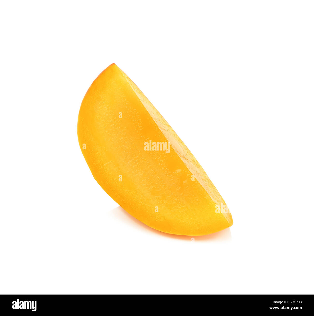 Slice of Ripe mango isolated on the white background Stock Photo - Alamy
