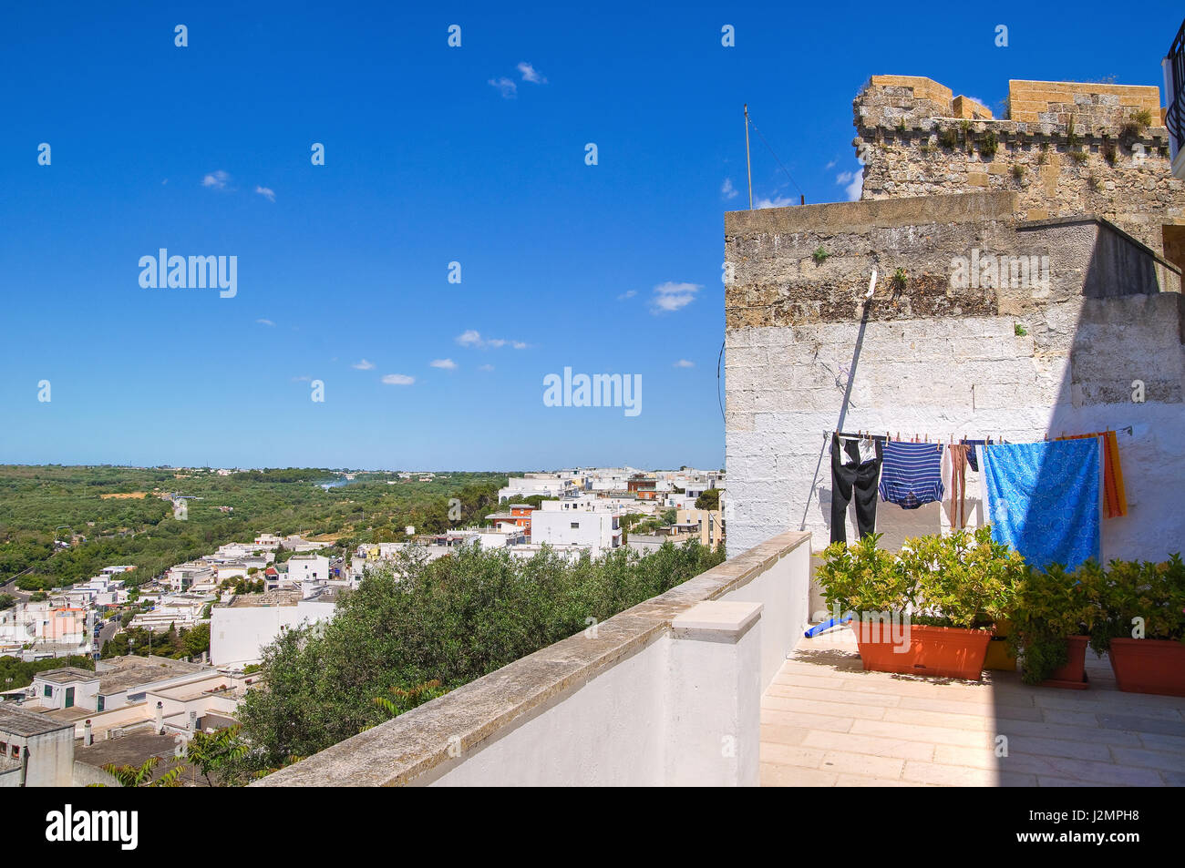 Panoramic view of Castro. Puglia. Italy Stock Photo - Alamy