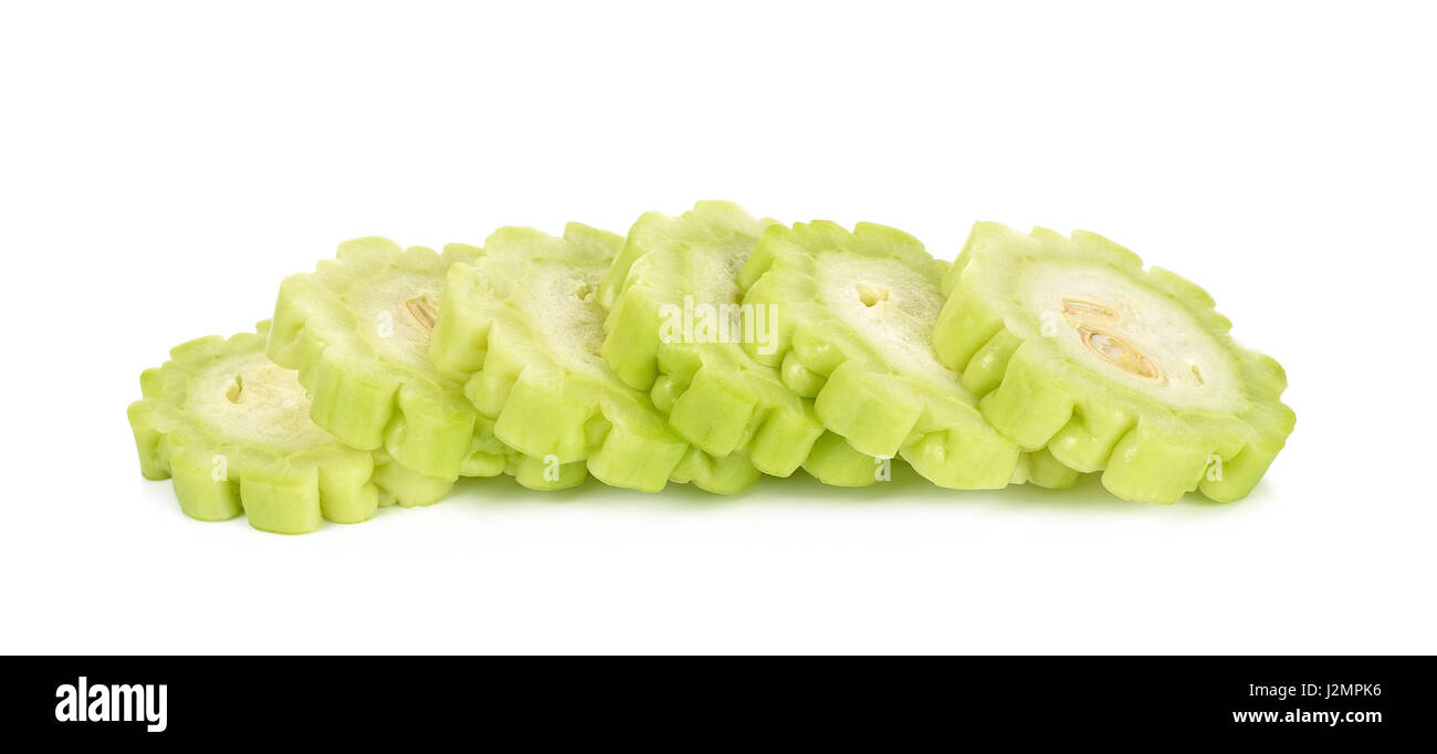Slice of gourd isolated on the white background Stock Photo - Alamy