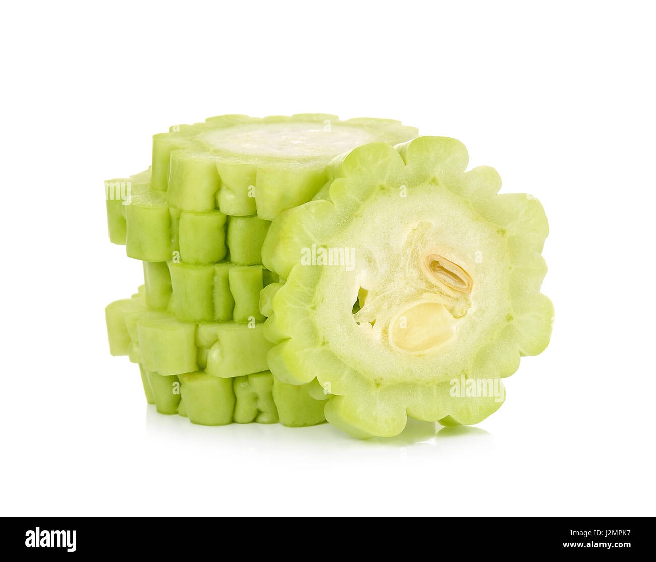 Slice bitter gourd Cut Out Stock Images & Pictures - Alamy