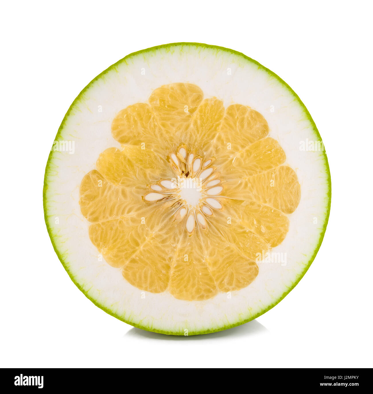 Half of pomelo citrus isolated on white background Stock Photo - Alamy