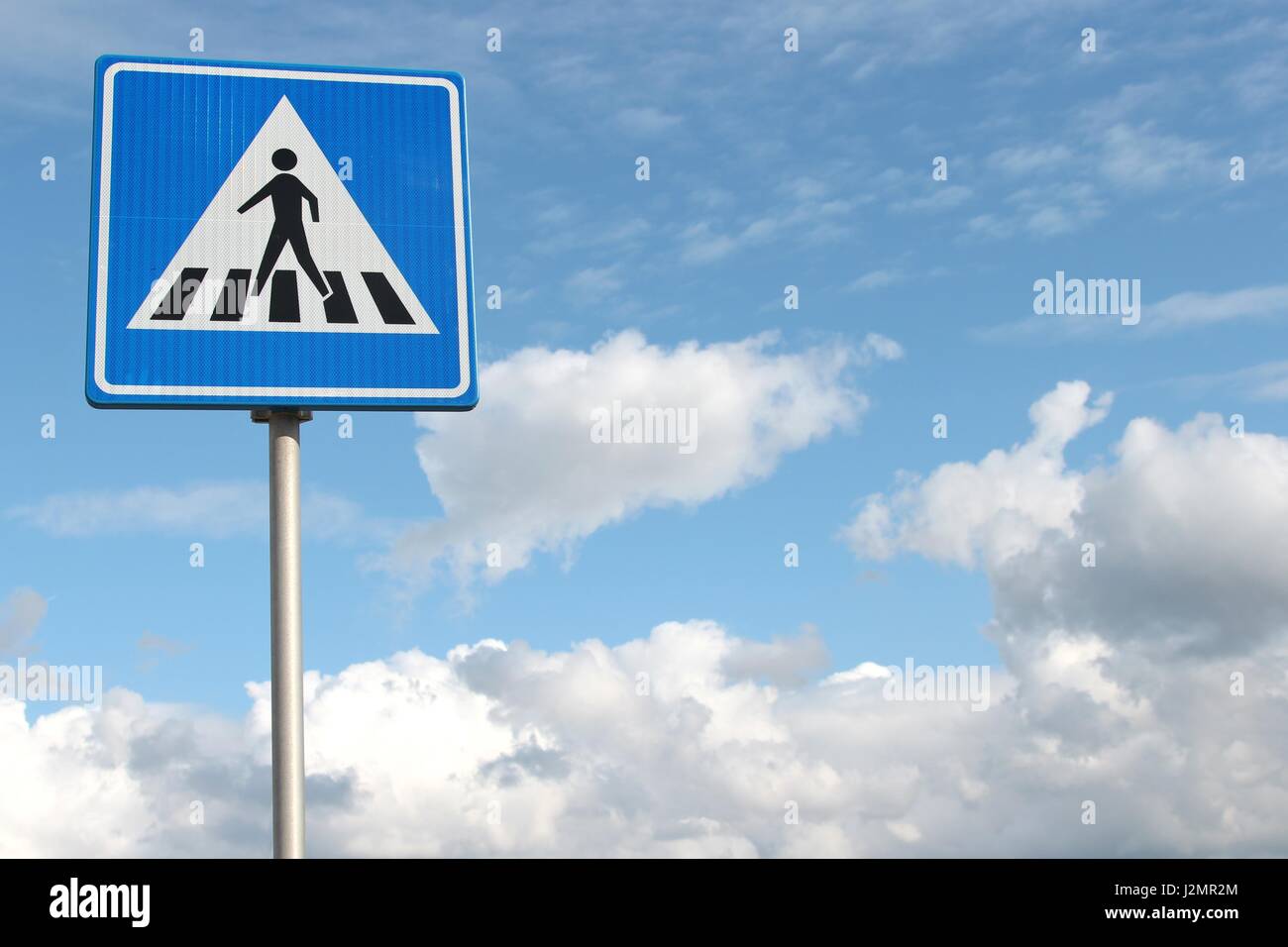 Dutch road sign: pedestrian crossing Stock Photo - Alamy