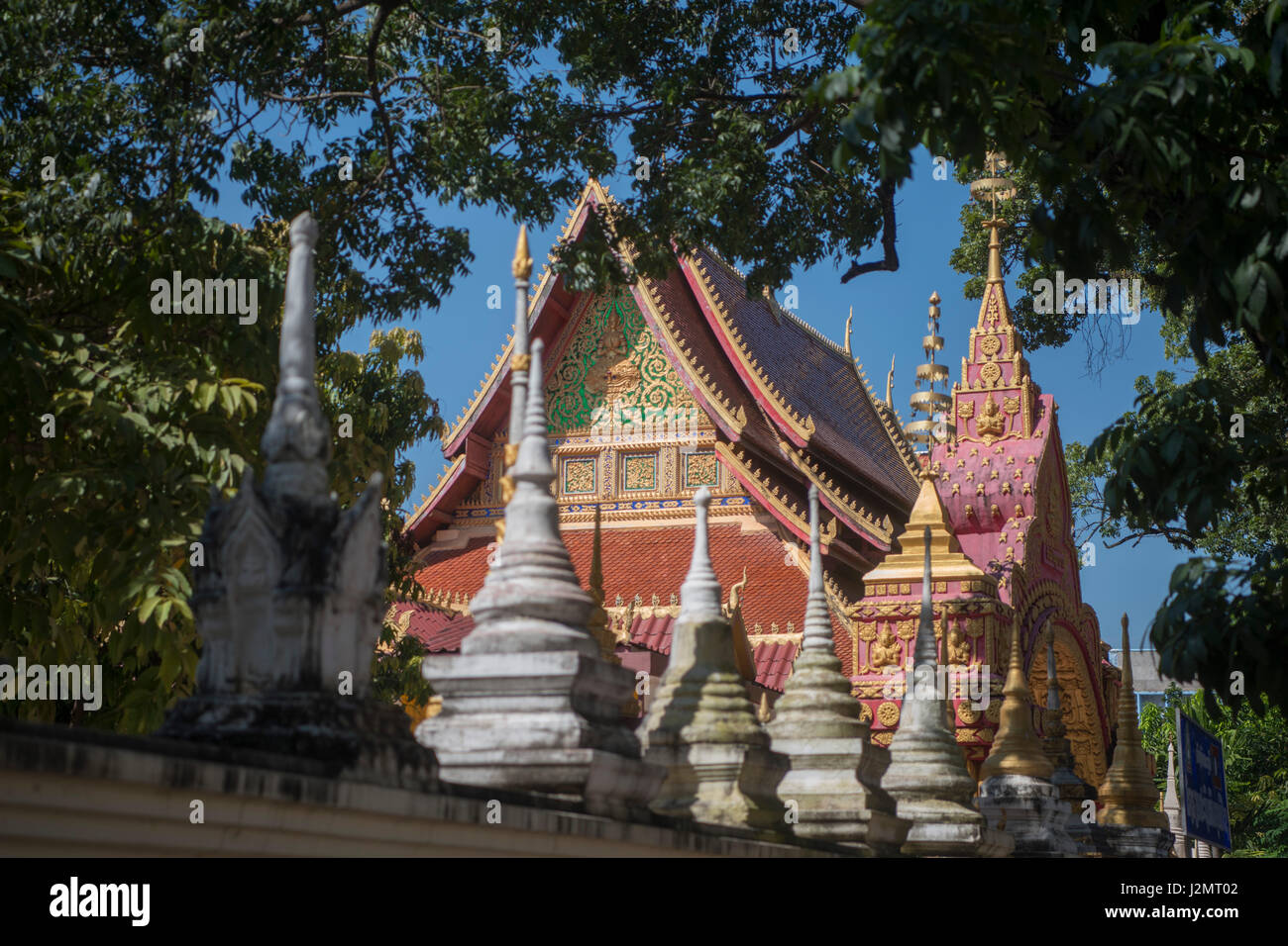 the Wat Mixai in the city of vientiane in Laos in the southeastasia ...