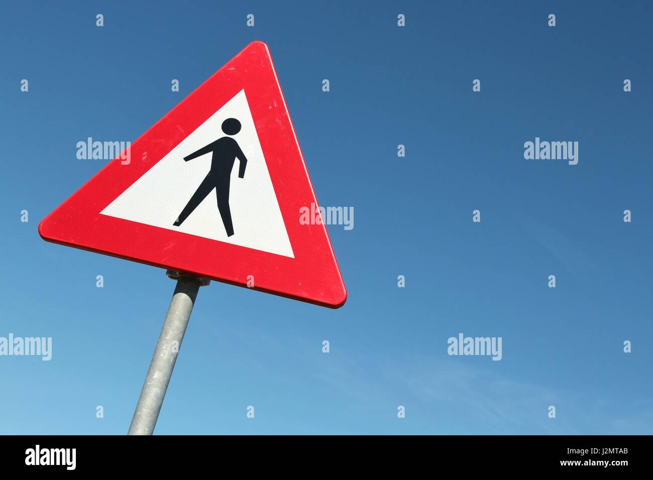 Dutch road sign: pedestrians Stock Photo - Alamy