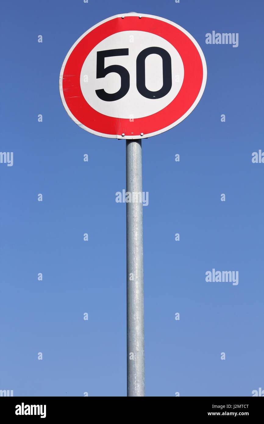 Speed limit 50 hi-res stock photography and images - Alamy