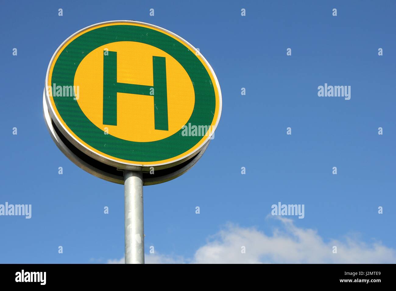 German road sign: bus stop Stock Photo - Alamy