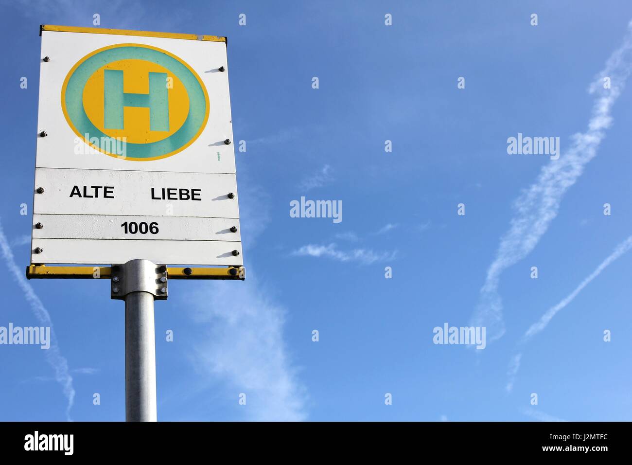 German road sign: bus stop Stock Photo - Alamy