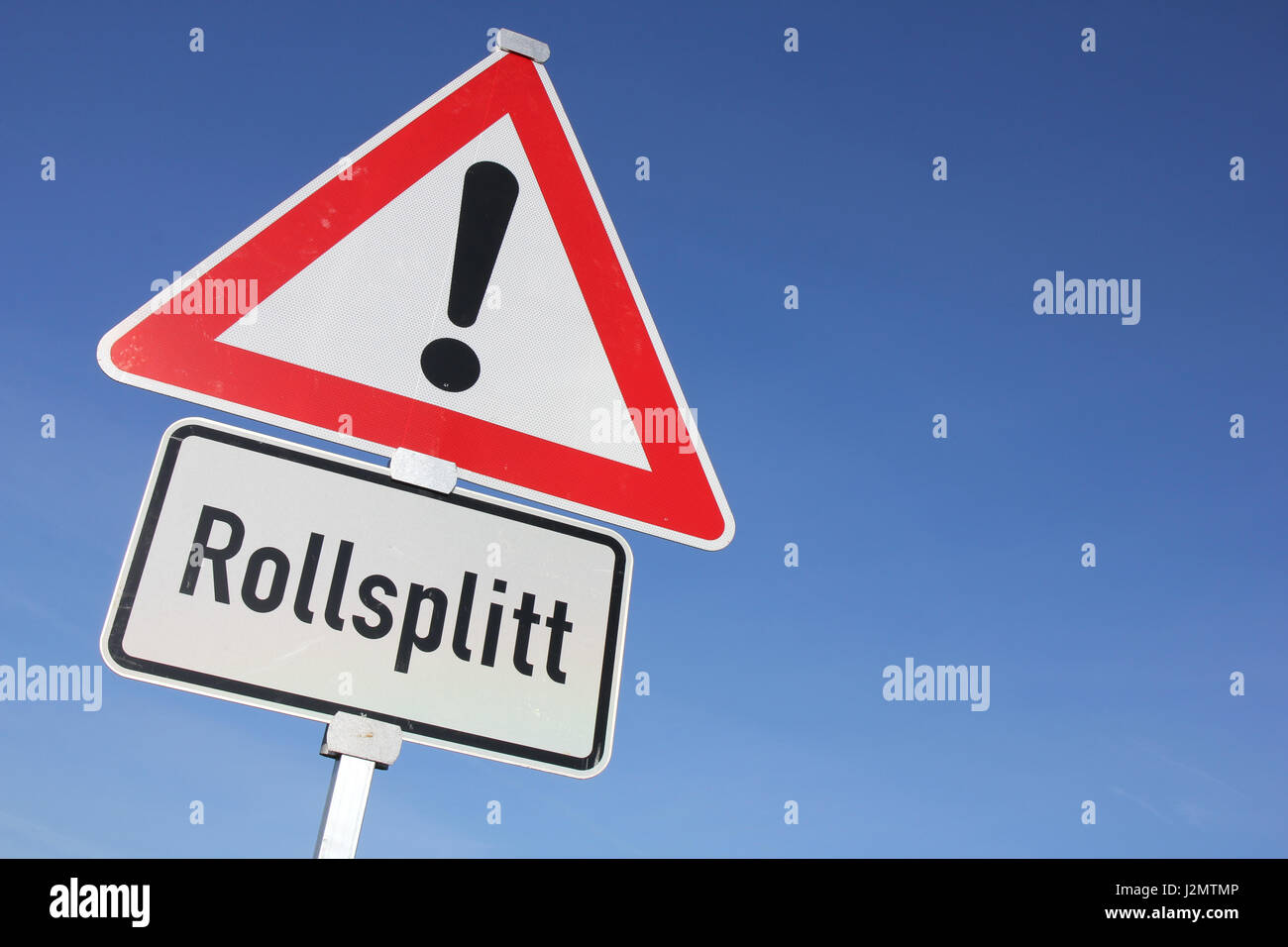 Loose gravel warning sign hi-res stock photography and images - Alamy