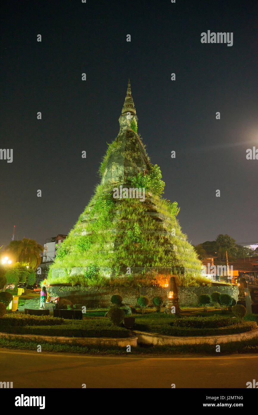 the Nam Phu or That Dam Stupa in the city of vientiane in Laos in the ...