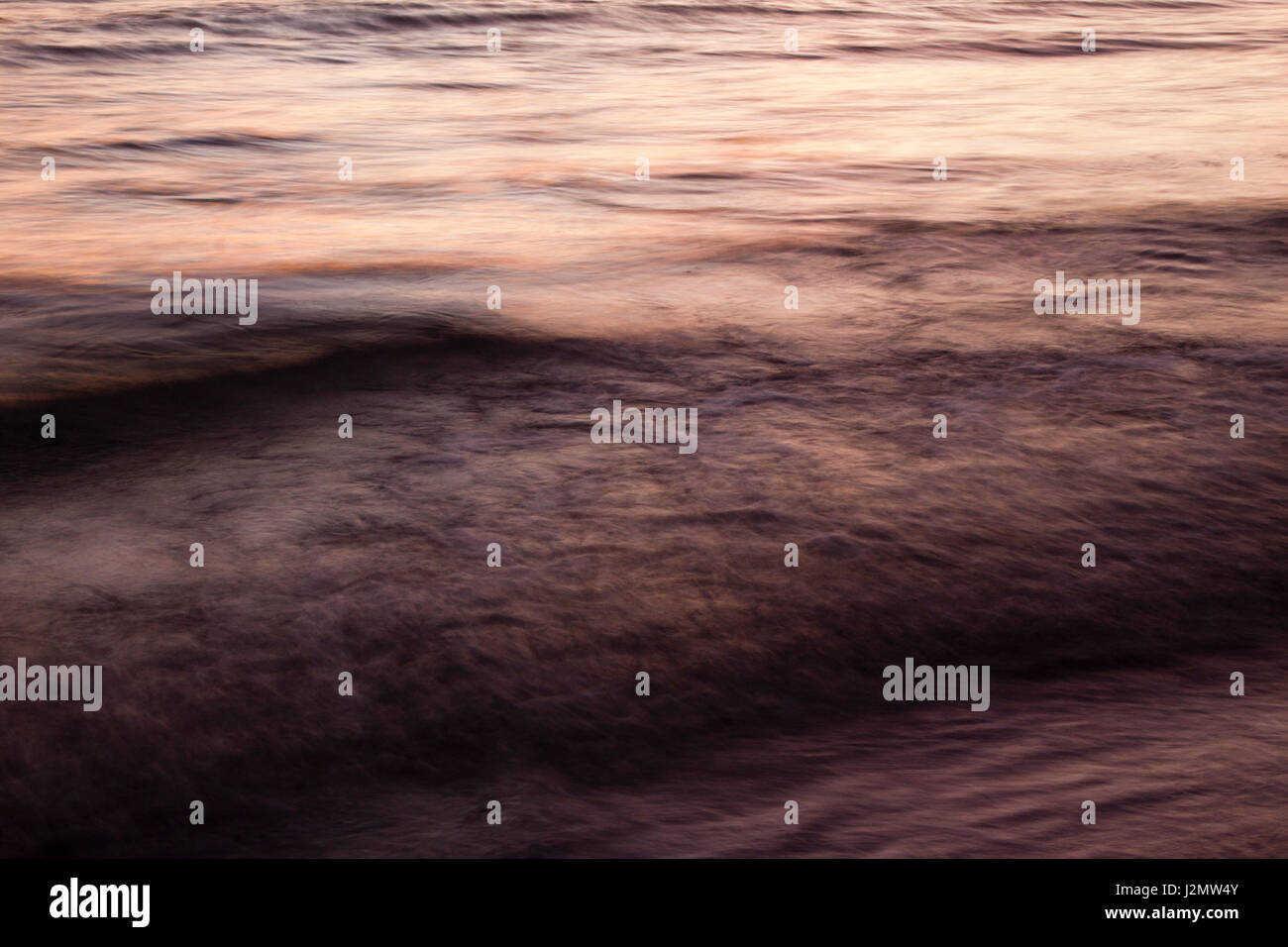 Sunset Reflected on Siesta Key Beach Surf in Sarasota, Florida Stock ...