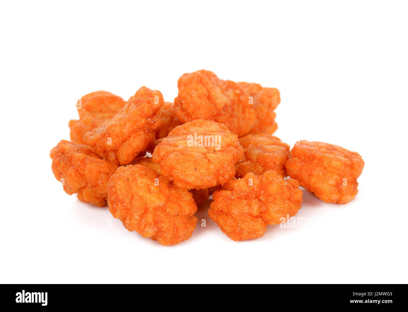 Spicy chilli rice crackers, isolated on a white background Stock Photo ...