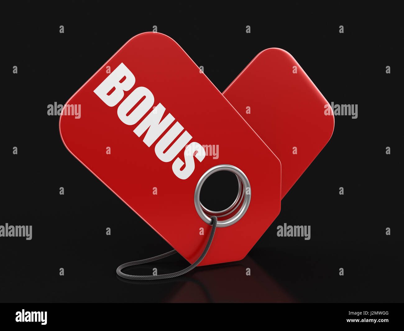 Label with bonus. Image with clipping path Stock Photo - Alamy