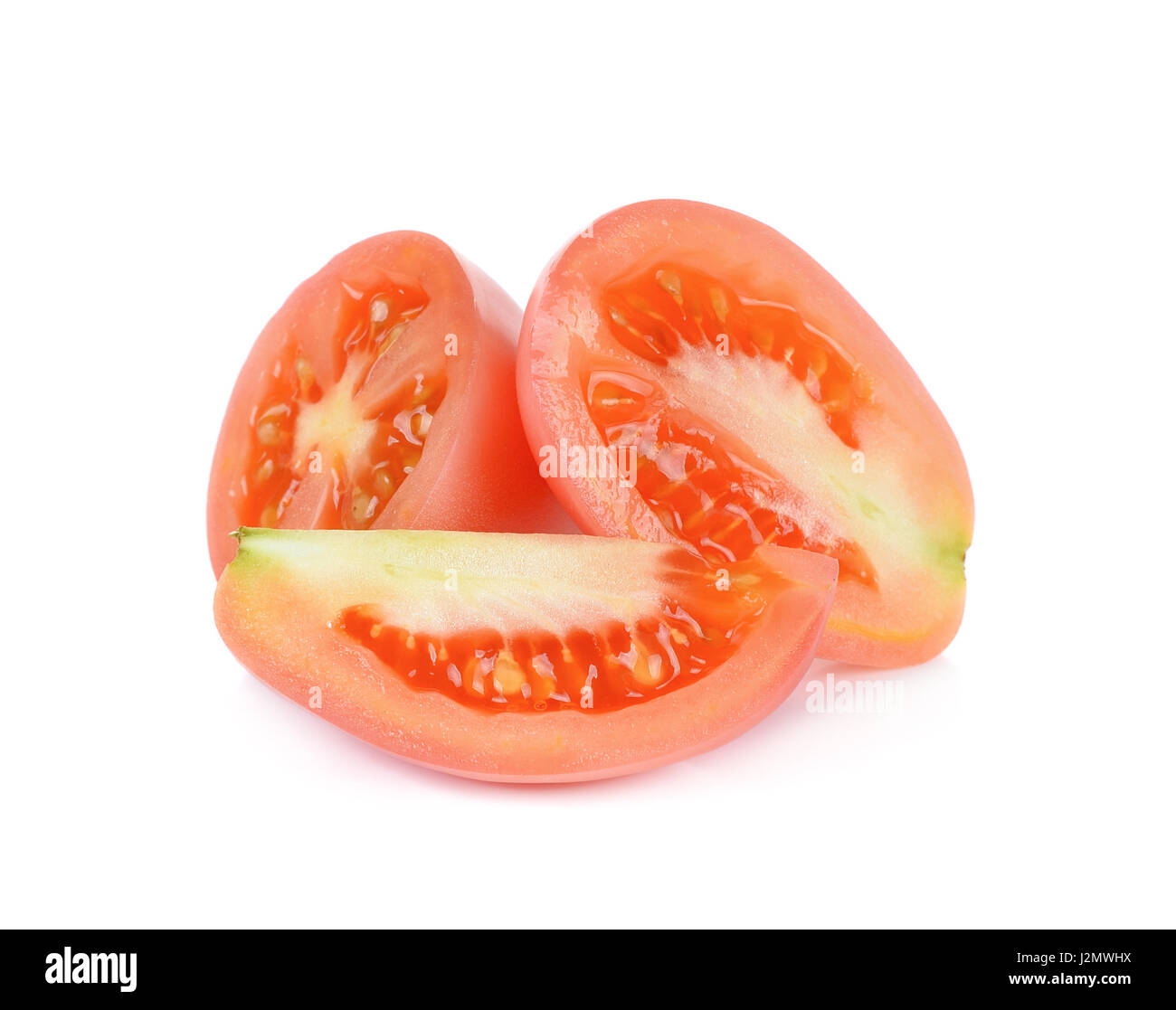 Slice tomato isolated on the white background Stock Photo - Alamy