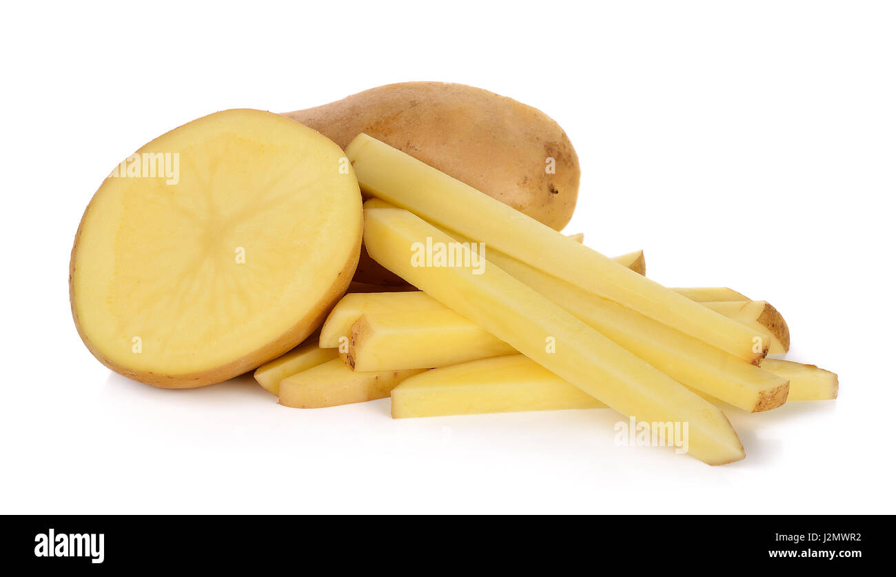 Slice of Potato isolated on the white background Stock Photo - Alamy