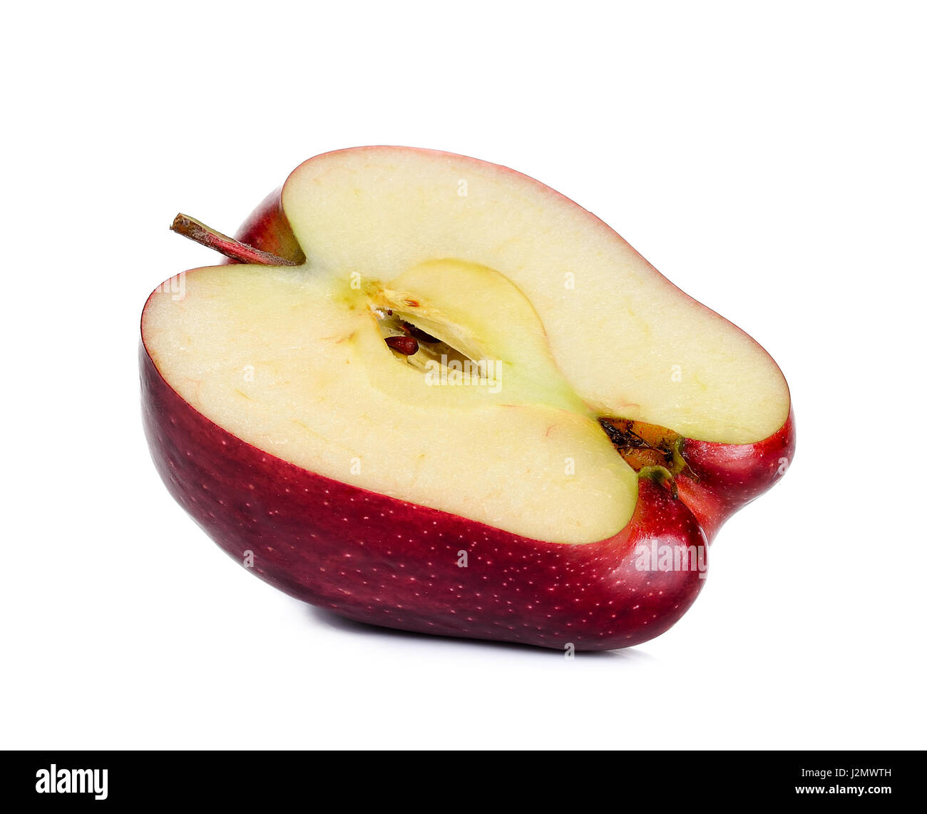 Half of Red apple isolated on white background Stock Photo - Alamy