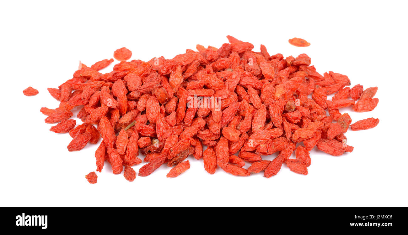 Dry goji berry isolated on white background Stock Photo - Alamy