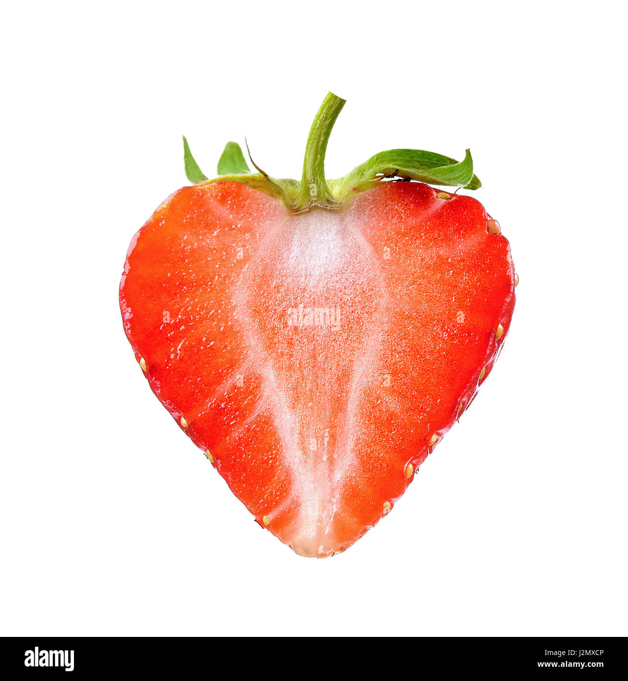 Half of Strawberry isolated on white background Stock Photo - Alamy
