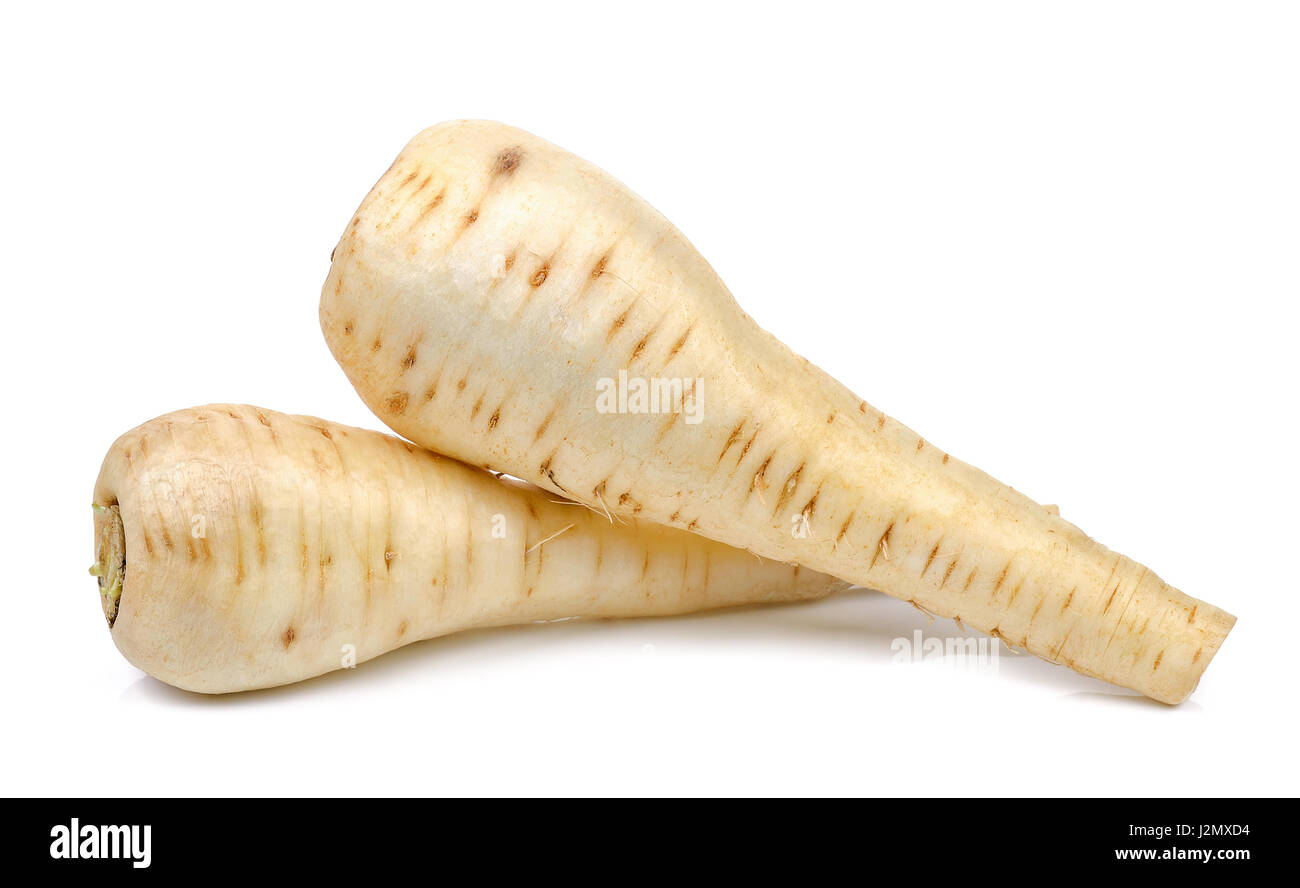 Parsnip isolated on the white background Stock Photo - Alamy