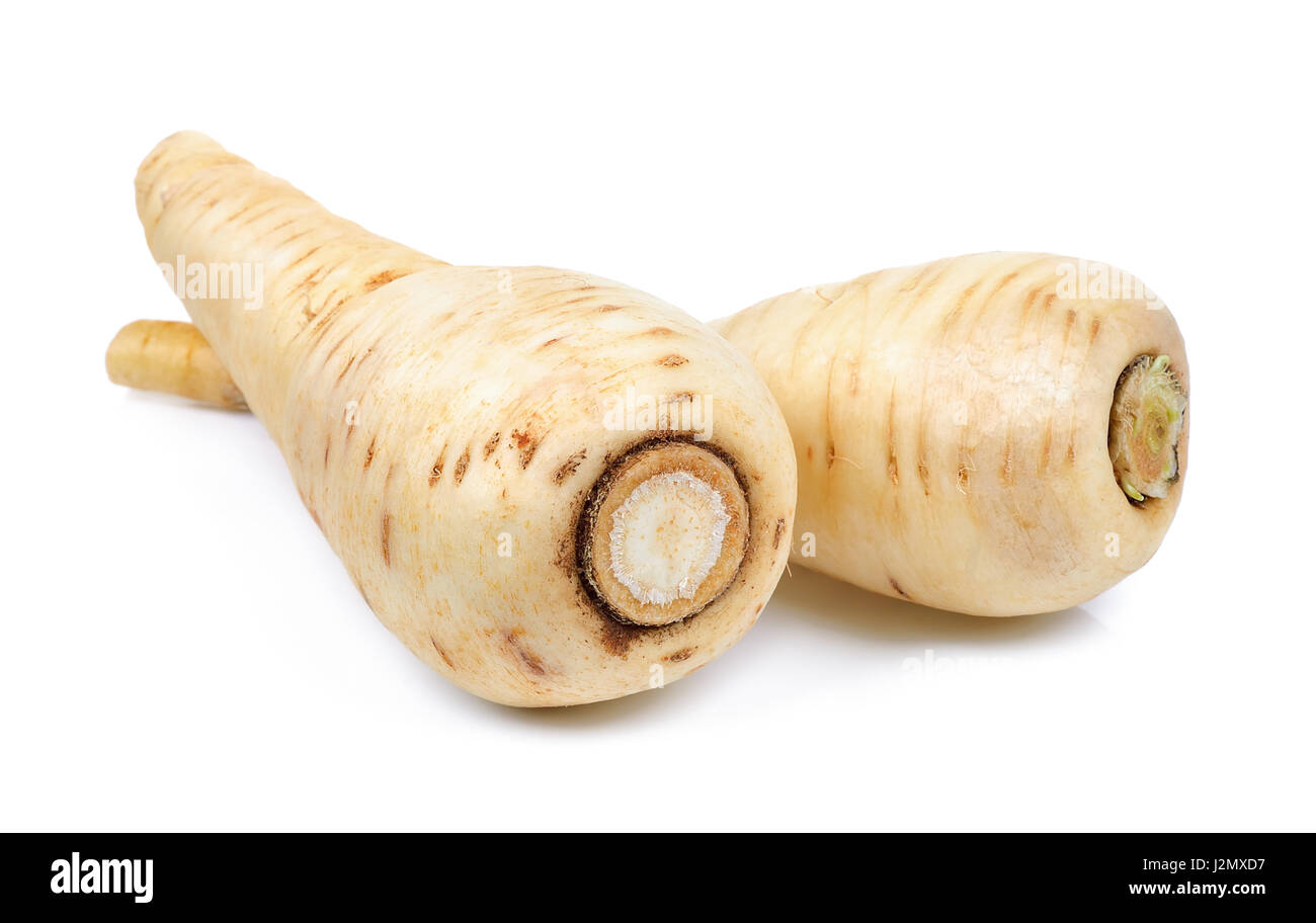 Parsnip isolated on the white background Stock Photo - Alamy