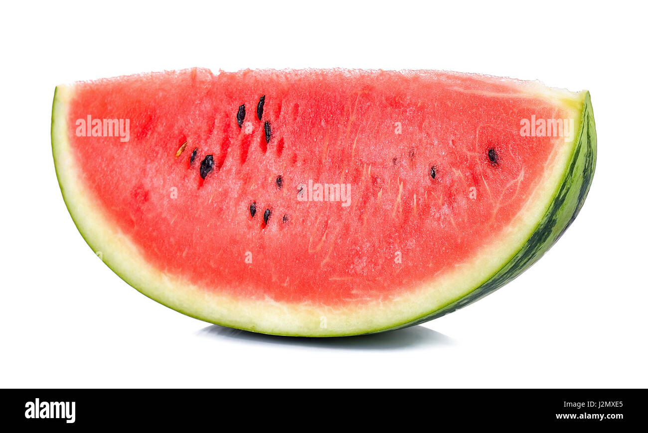 Slice watermelon isolated on the white background Stock Photo - Alamy