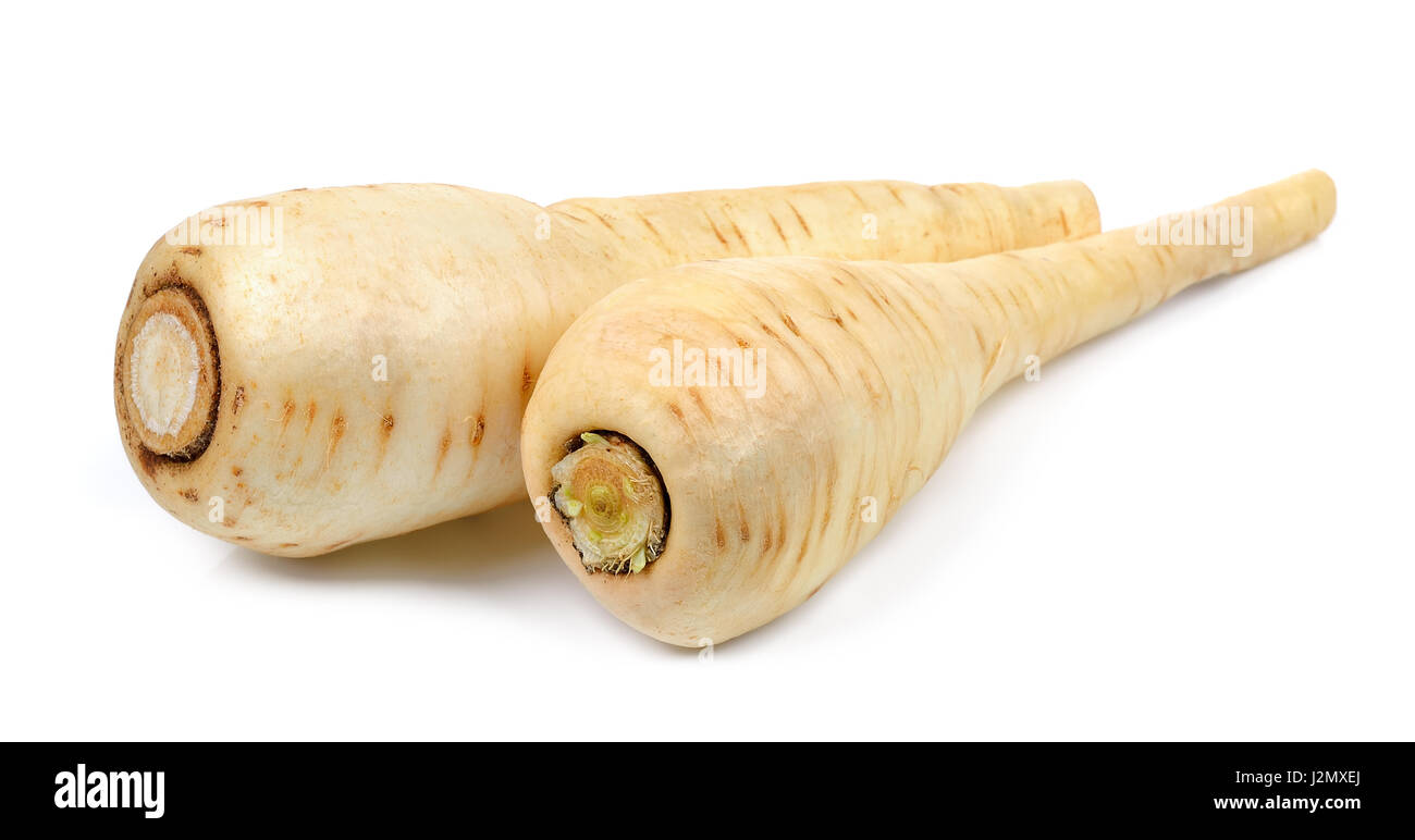 Parsnip isolated on the white background Stock Photo - Alamy