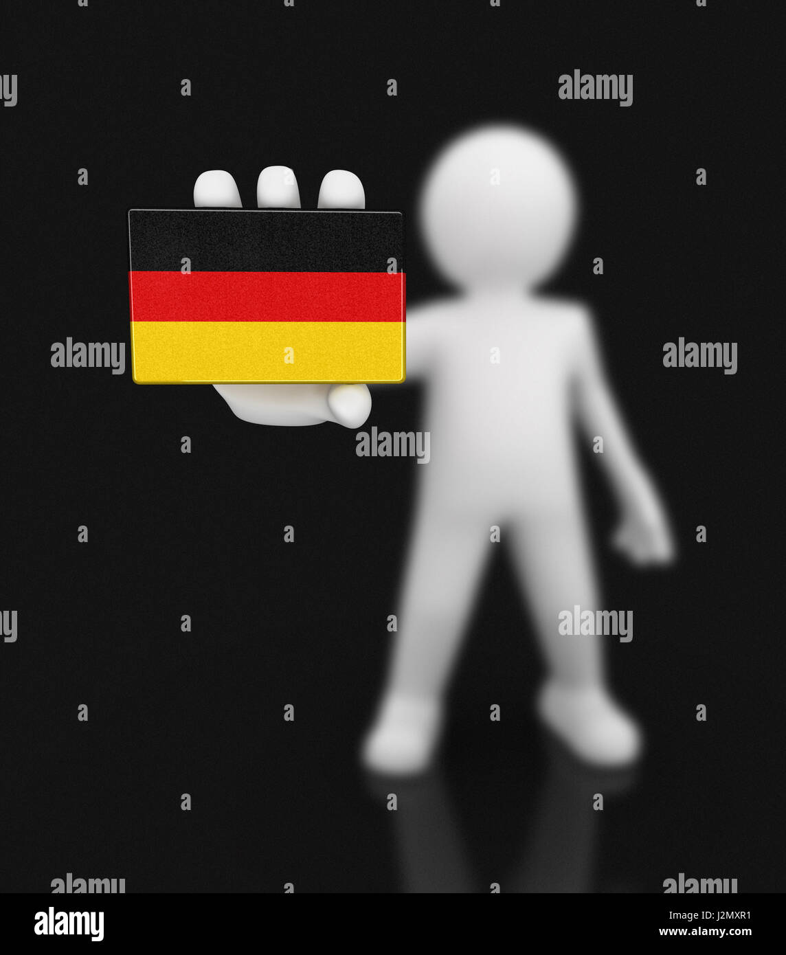 Man and German flag. Image with clipping path Stock Photo - Alamy