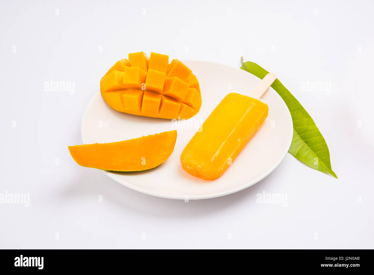 mango ice candy or mango ice bar or kulfi, made up of sweet and tasty ...