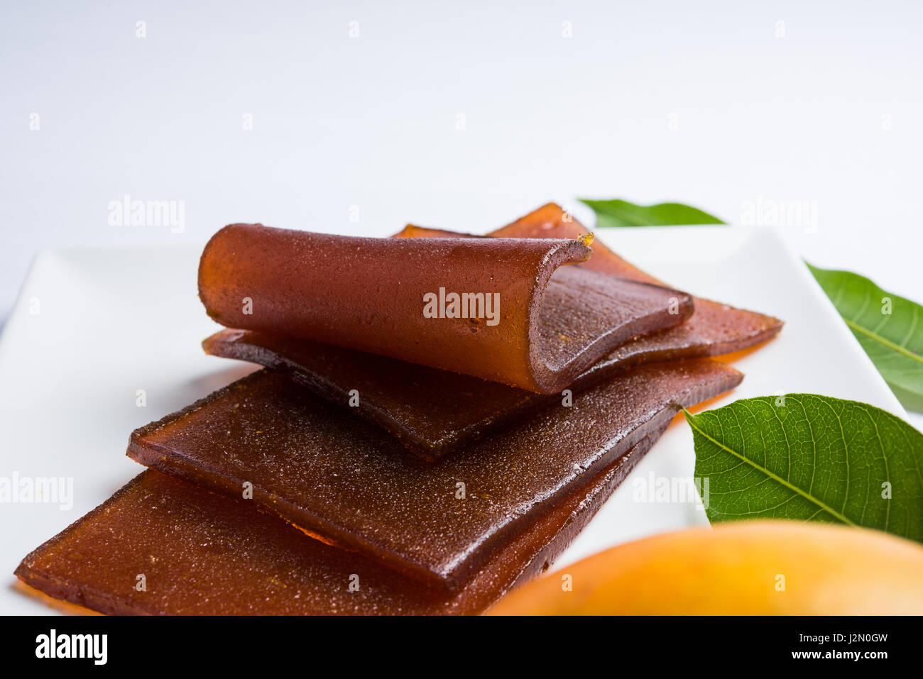 indian alphonso mango's dried jelly called mango papad or mango poli or ...