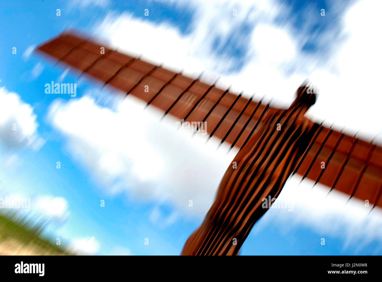 Blurred Angel of the North,Gateshead Stock Photo - Alamy