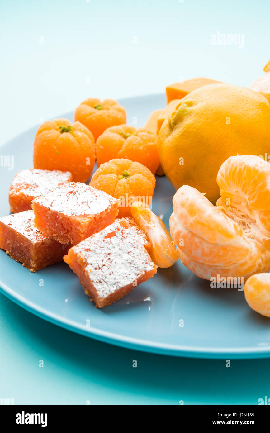 indian sweet food Orange Burfi or orange cake or santra burfi in hindi ...