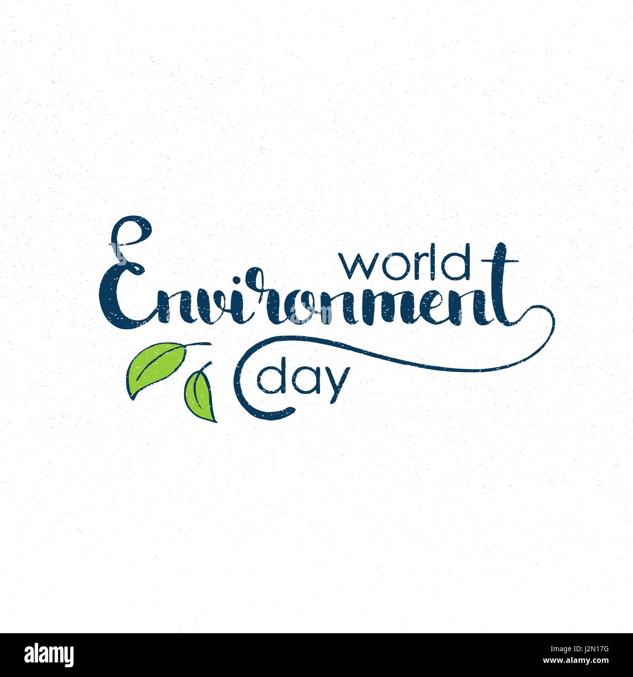 World Environment Day handwritten lettering. Modern vector hand drawn ...