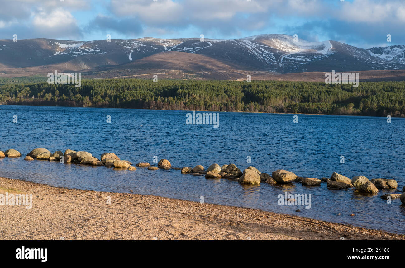 Loch Morlich (Mhurlaig) in the Badenoch and Strathspey area of Highland ...