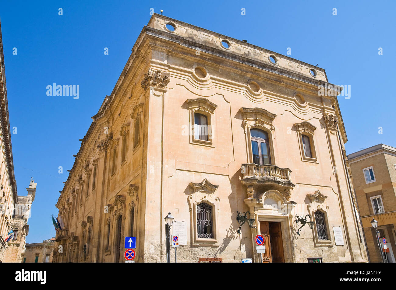 Carafa palace. Lecce. Puglia. Italy Stock Photo - Alamy