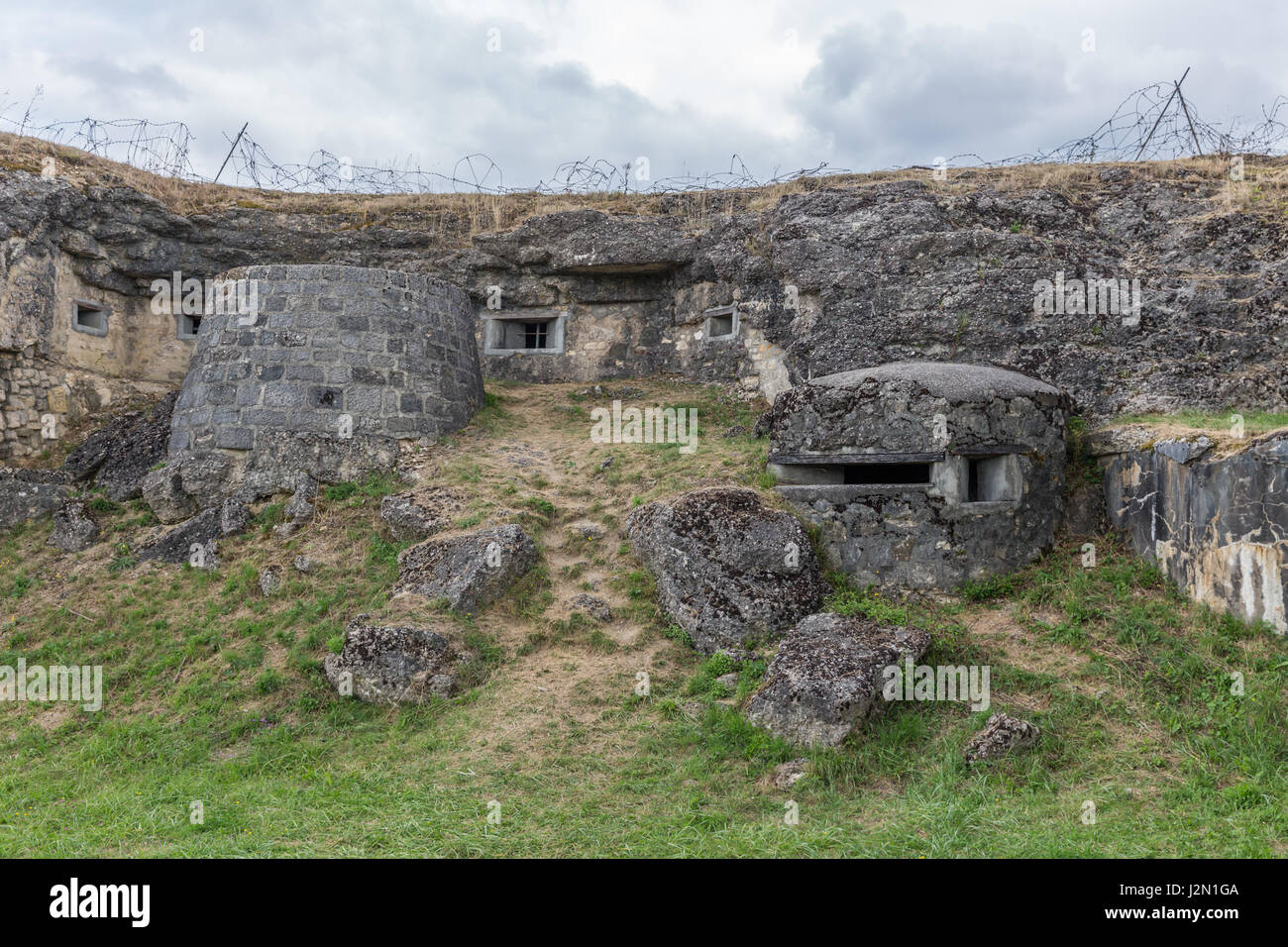 Fort Douaumont at First World War One battlefield near Verdun in France ...