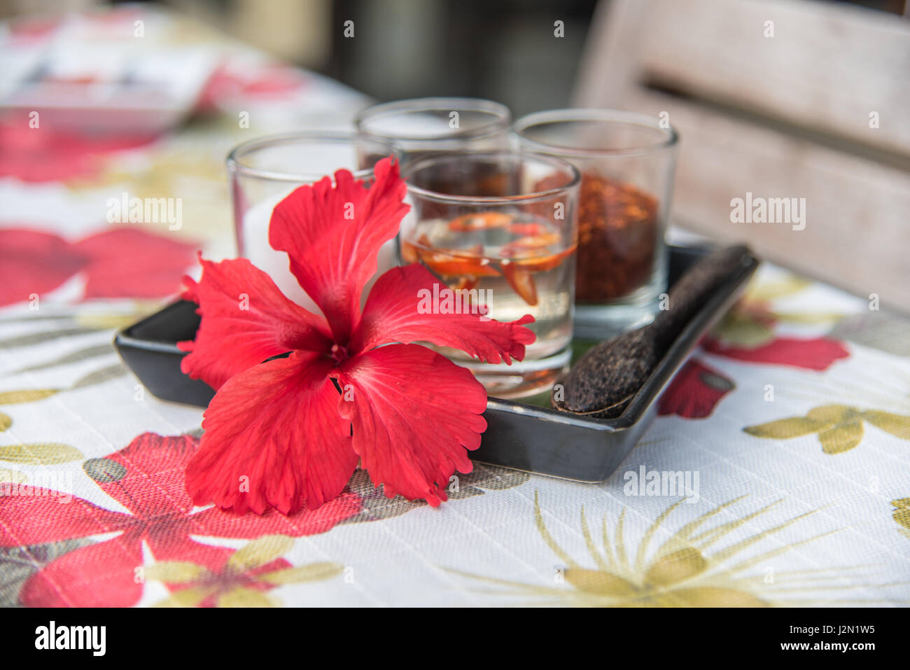 Condiments of Thai food or noodle Stock Photo - Alamy