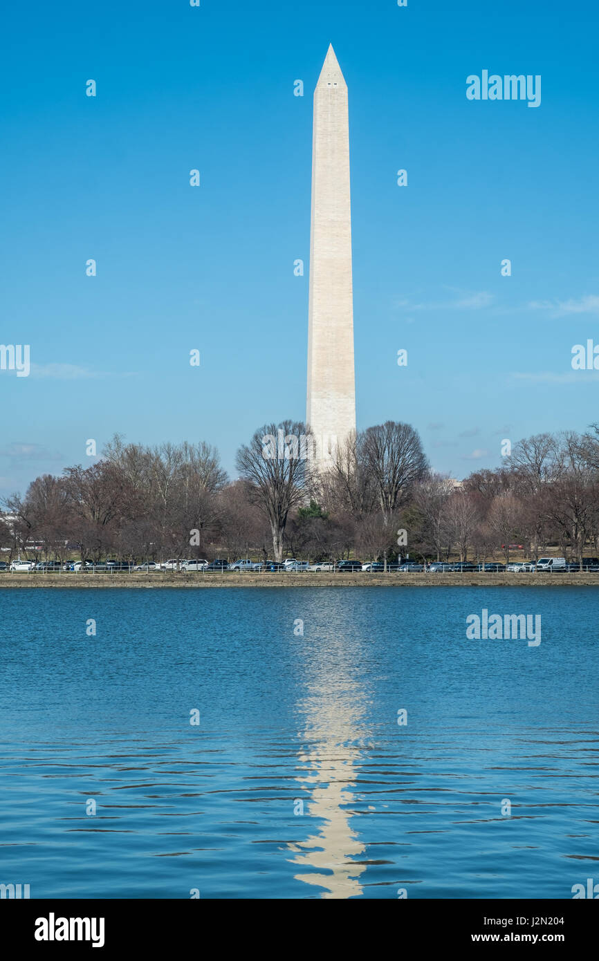 Washington Monument, an obelisk on the National Mall in Washington, D.C ...