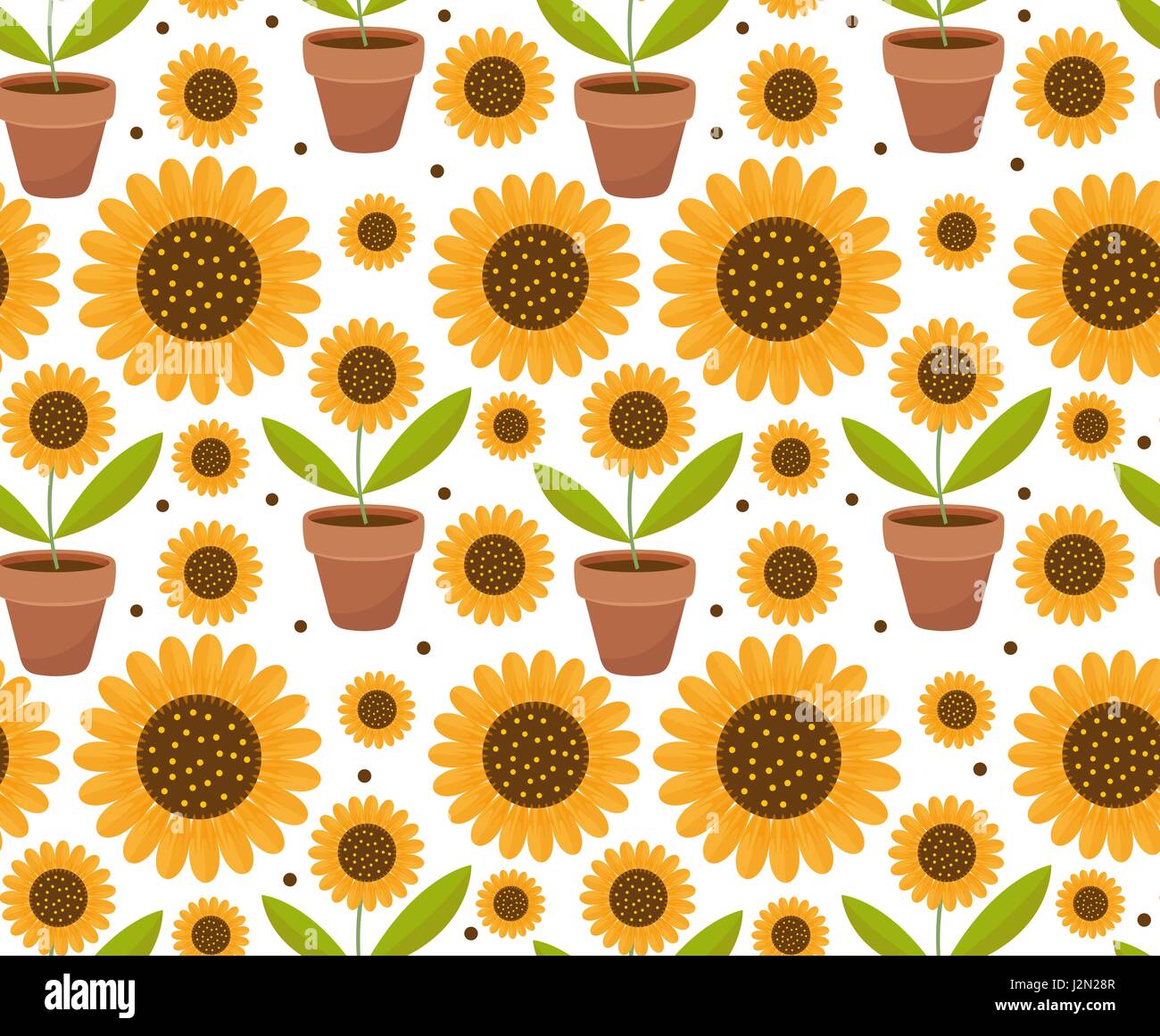 Sunflower wallpaper pattern Stock Vector Images - Alamy