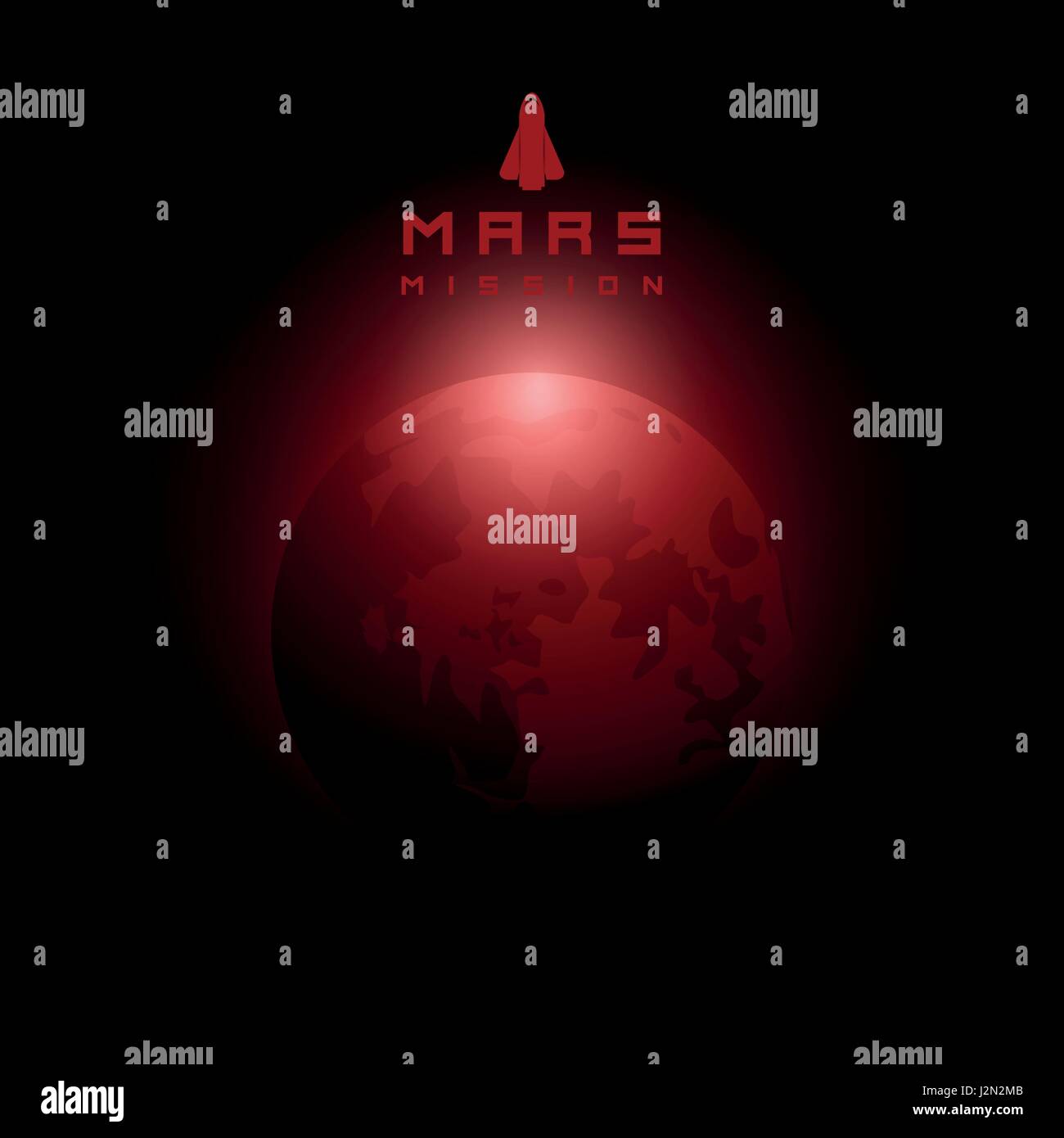 Mars space mission design vector illustration Stock Vector Image & Art ...