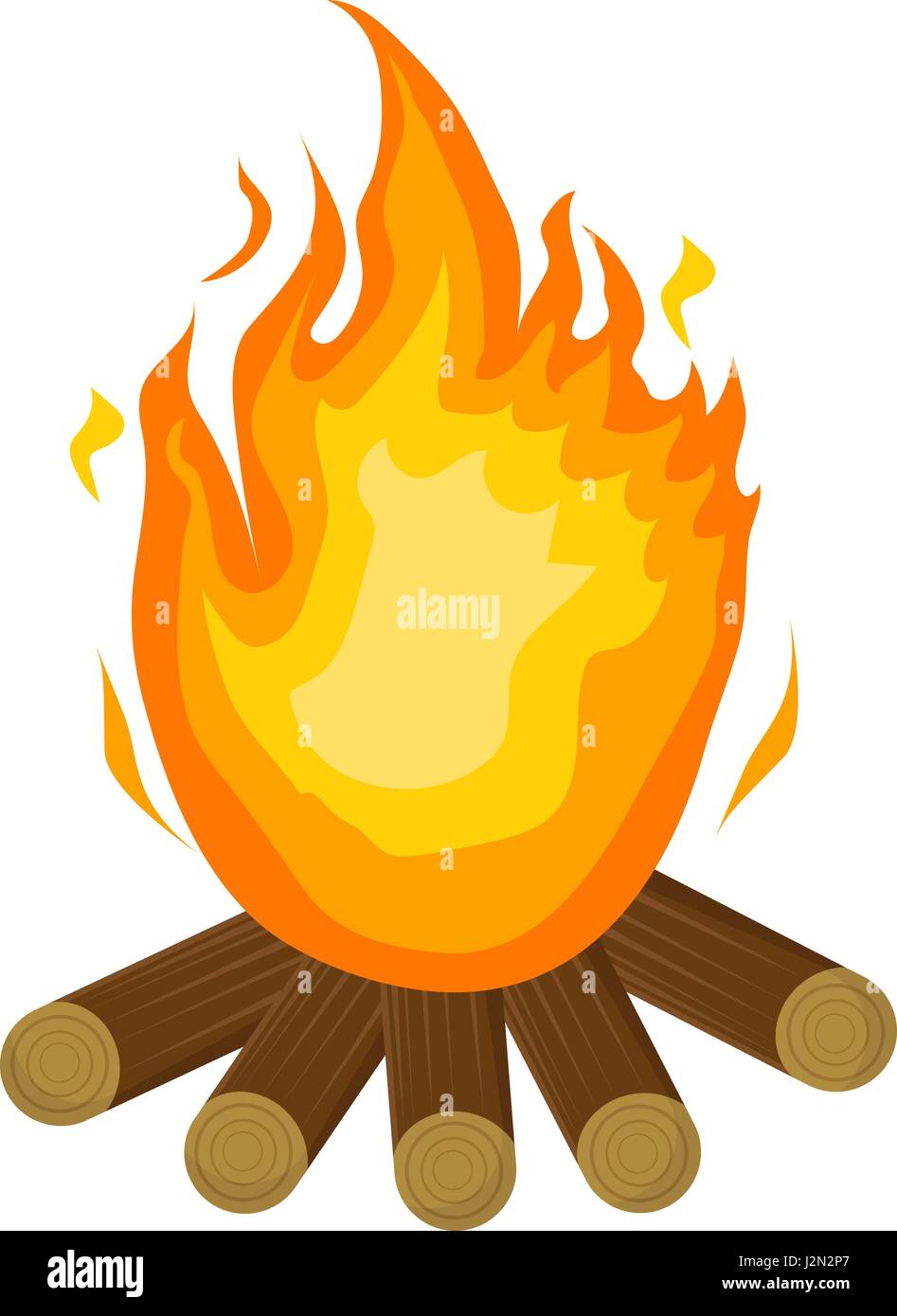 Burning bonfire wood vector Stock Vector Images - Alamy