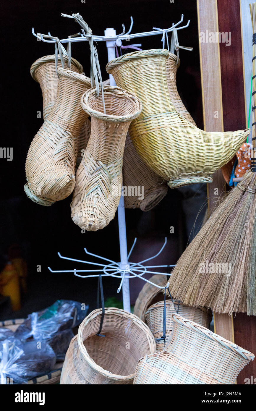 Zhaoxing, Guizhou, China, a Dong Minority Village. Curved Baskets for ...