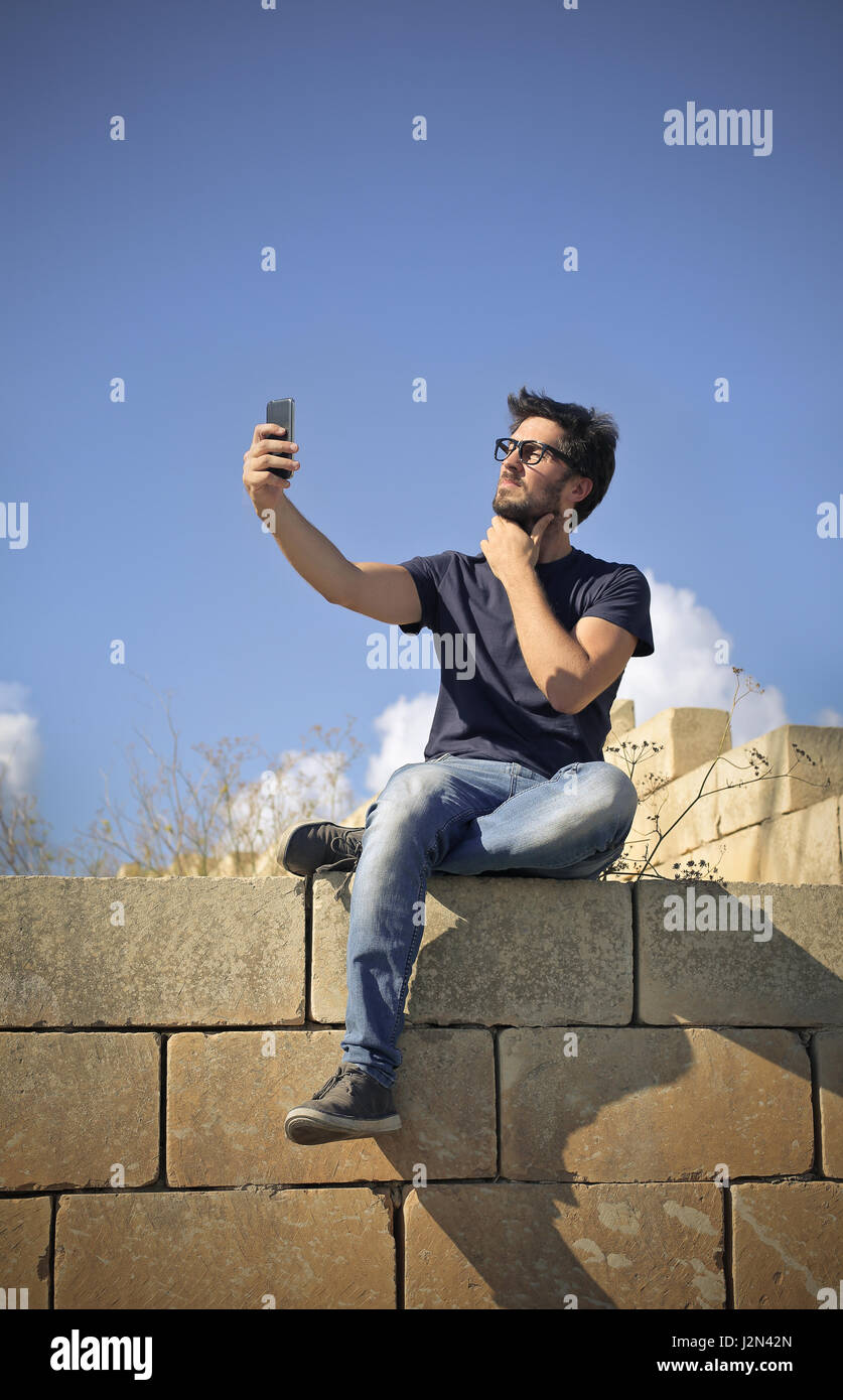 Read selfie hi-res stock photography and images - Alamy