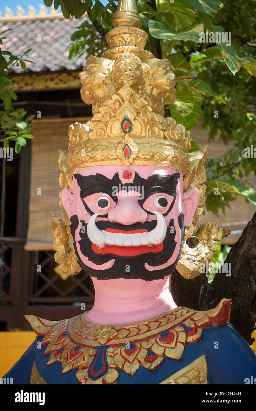 religios figures the Wat Si Muang Temple in the city of vientiane in ...
